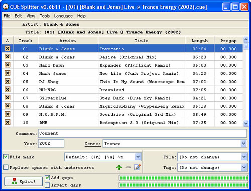 CUE Splitter - INSTALUJ.cz - programy ke stažení zdarma