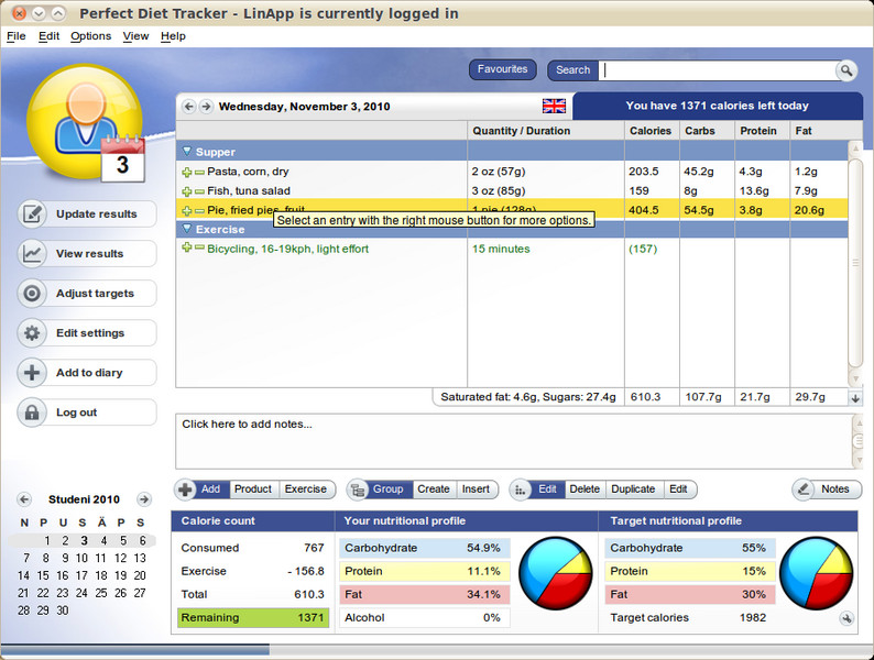 Perfect Diet Tracker - INSTALUJ.cz - programy ke stažení zdarma