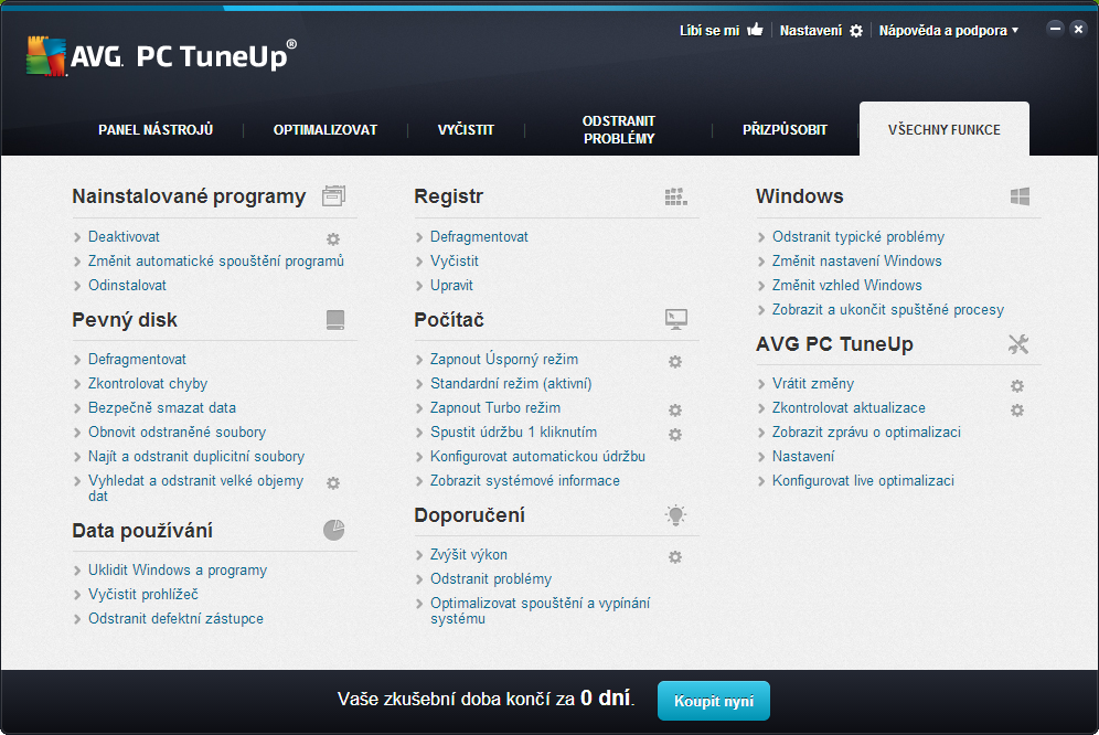 AVG PC TuneUp: komplexní optimalizace Windows