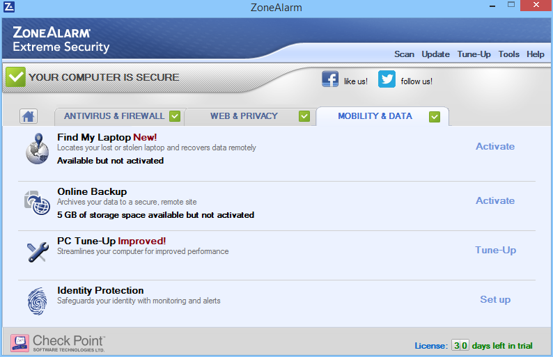 ZoneAlarm Extreme Security