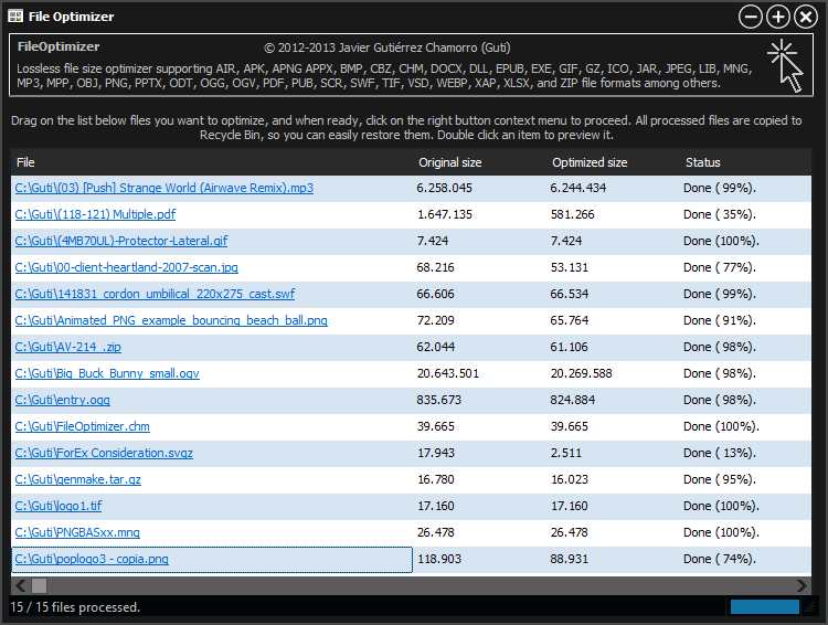 MAGAZIN.instaluj.cz - recenze, návody a informace ze světa software - FileOptimizer