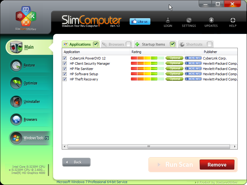 SlimComputer: vyčistit, optimalizovat, aktualizovat