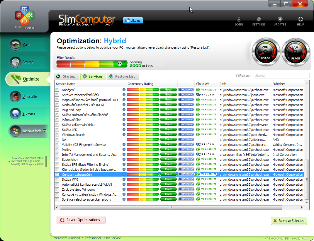 SlimComputer: vyčistit, optimalizovat, aktualizovat
